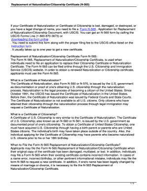 Fillable Online Replacement of Naturalization/Citizenship Certificate ...