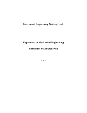 Fillable Online Mechanical Engineering Writing Guide Fax Email Print ...