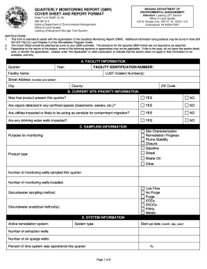 Fillable Online forms in QUARTERLY MONITORING REPORT (QMR) Fax Email ...