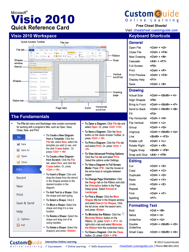 Fillable Online The File tab menu and Backstage view contain commands ...