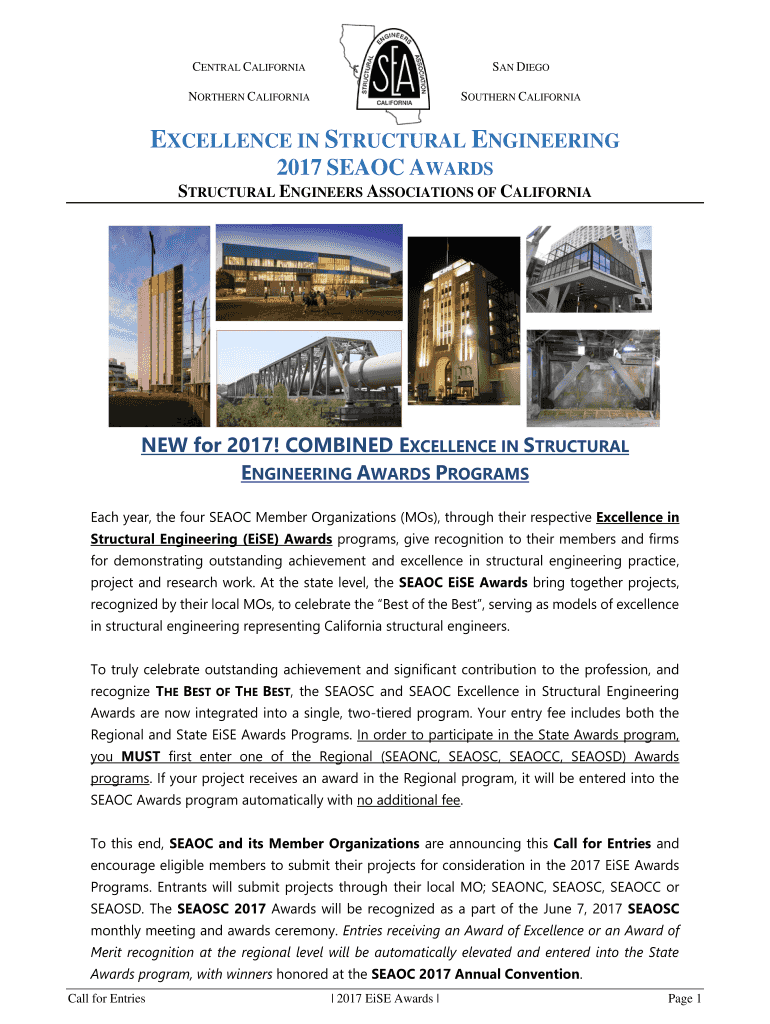 Fillable Online EXCELLENCE IN STRUCTURAL ENGINEERING Fax Email Print ...