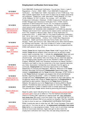 Fillable Online Employment verification form texas hhsc Fax Email Print ...