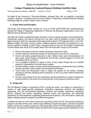 Fillable Online Request for Qualifications Letter of Interest Fax Email ...