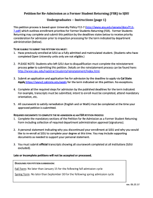 Fillable Online FSR petition form.docx Fax Email Print - pdfFiller