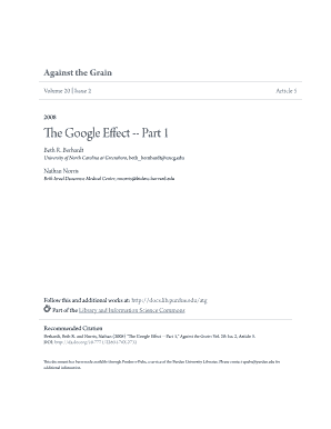 Fillable Online The Google Effect -- Part 1 Fax Email Print - pdfFiller
