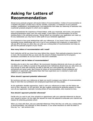 Fillable Online Asking for Letters of Fax Email Print - pdfFiller