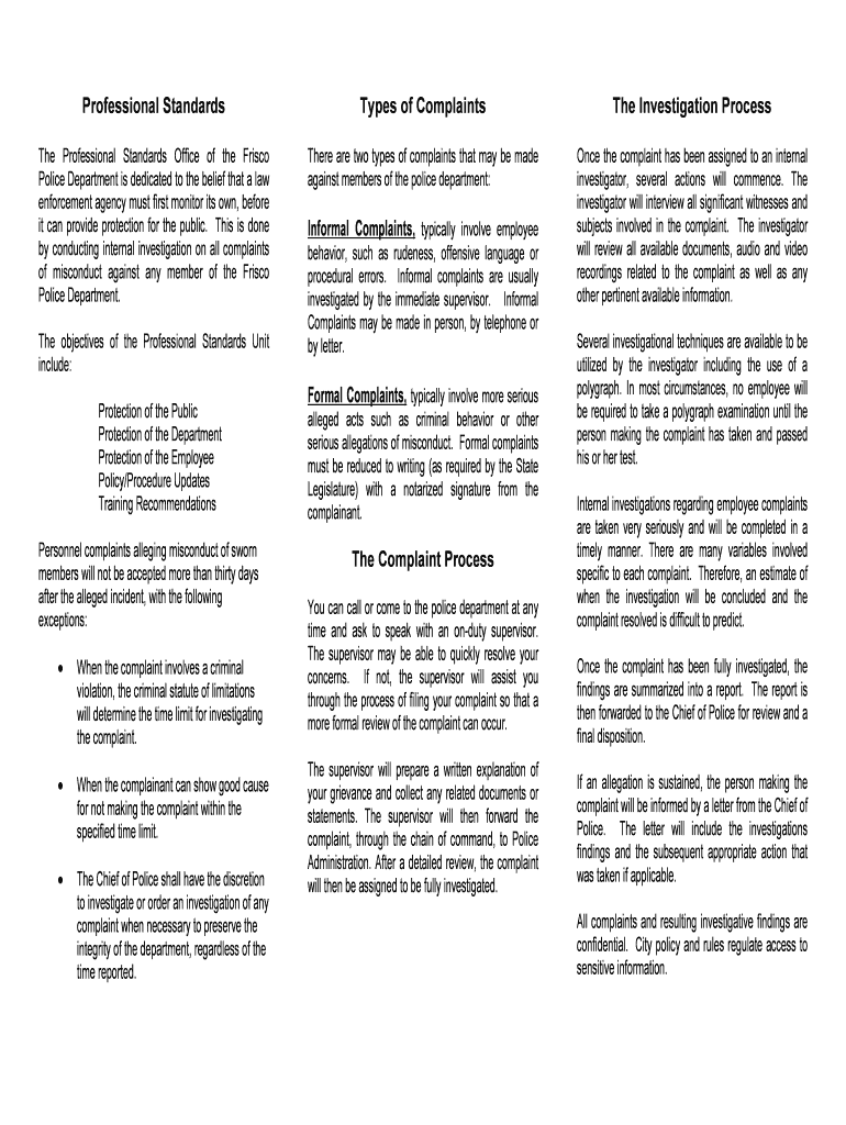 Fillable Online Types of Complaints Fax Email Print - pdfFiller