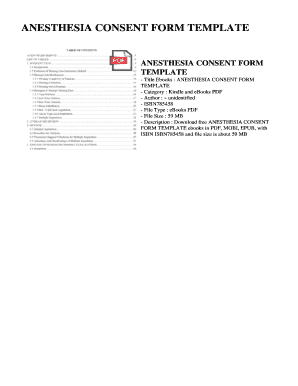 Anesthesia Consent Form - Fill Online, Printable, Fillable, Blank ...