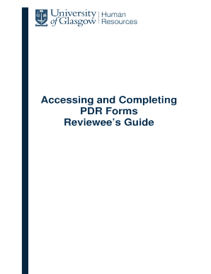 Fillable Online Accessing and Completing PDR Forms Reviewee's Guide Fax ...