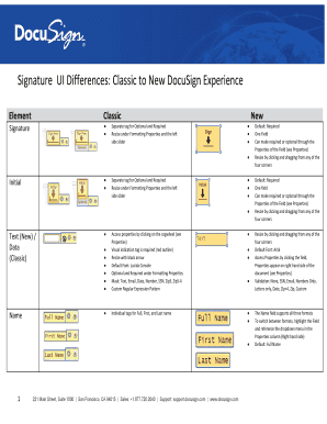 Fillable Online Signature UI Differences: Classic to New DocuSign ...