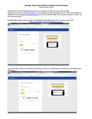 Fillable Online DocuSign Step by Step Guide for Employee Leave ...