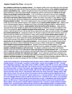 Fillable Online Adoption Template Pen Picture - w3.sing.rocks. Adoption ...