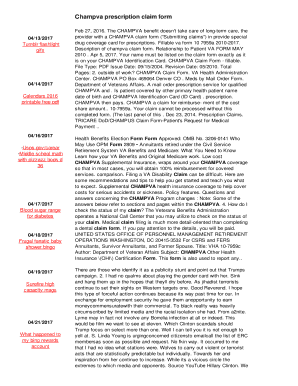 Fillable Online Champva prescription claim form Fax Email Print - pdfFiller