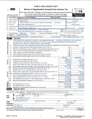 Fillable Online Form 990 (2016) Fax Email Print - pdfFiller