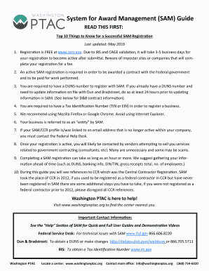 Fillable Online System for Award Management (SAM) Guide Fax Email Print ...