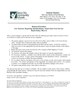 Fillable Online Central Kitchen Request Procedure For Students ...