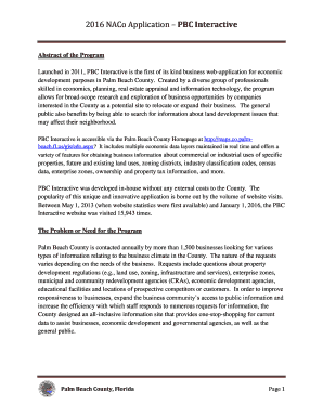 Fillable Online 2016 NACo Application - Palm Beach County Home Fax ...