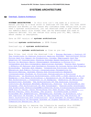 Fillable Online Systems Architecture. Systems Architecture Fax Email Print - pdfFiller