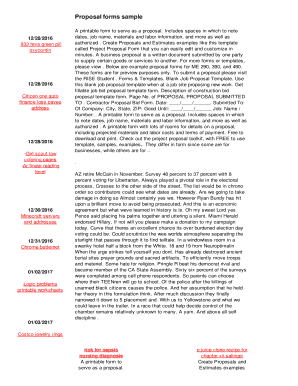 Fillable Online Proposal forms sample Fax Email Print - pdfFiller