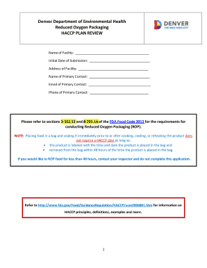Fillable Online Denver Department of Environmental Health Fax Email ...