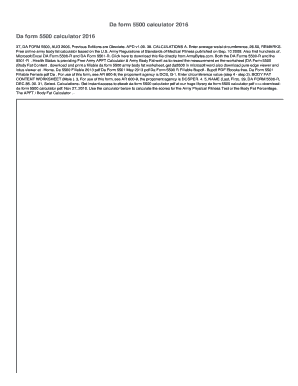 Fillable Online Da form 5500 calculator 2016 Fax Email Print - pdfFiller