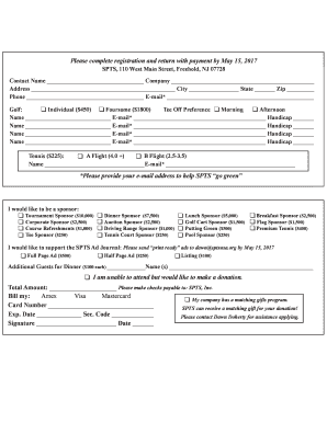Fillable Online Download 2017 Outing Registration Form Fax Email Print ...