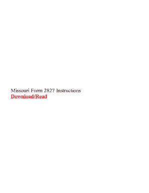 Missouri Form 2827 Instructions - Fill Online, Printable, Fillable ...