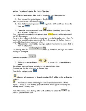 Fillable Online Axium Training Exercise for Perio Charting Fax Email ...