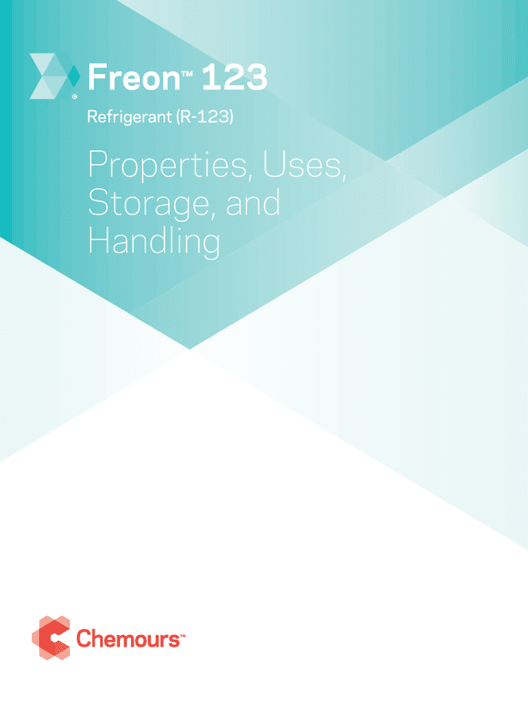 Fillable Online Freon 123 Fax Email Print - pdfFiller