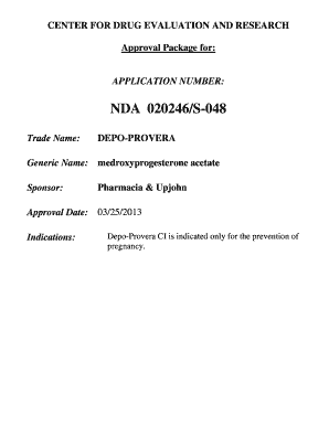 Fillable Online DEPO-PROVERA medroxyprogesterone acetate. Priority 3 ...