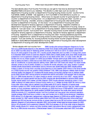 Fillable Online Hud Voucher Form. Hud Voucher Form Fax Email Print ...