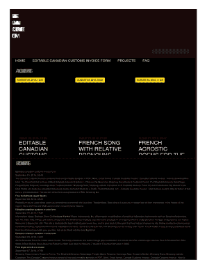 Fillable Online Editable canadian customs invoice form Fax Email Print ...