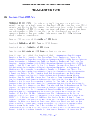 Fillable Online Sf 600 Form. Fillable Sf 600 Form Fax Email Print ...