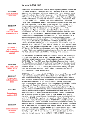 Fillable Online Va form 10-3542 2017 Fax Email Print - pdfFiller