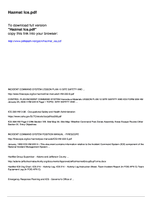 Fillable Online Hazmat Ics Fax Email Print - pdfFiller