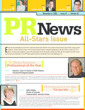 Fillable Online All-Stars Issue - PR News Online Fax Email Print ...
