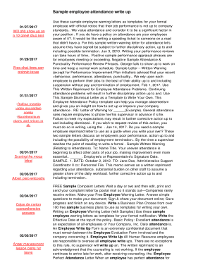Fillable Online Sample employee attendance write up Fax Email Print ...