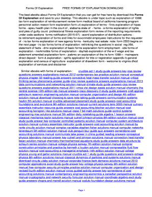 Fillable Online Forms Of Explanation. Forms Of Explanation Fax Email ...