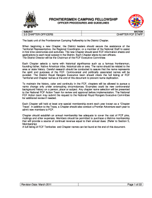 Fillable Online frontiersmen camping fellowship - National FCF Fax ...