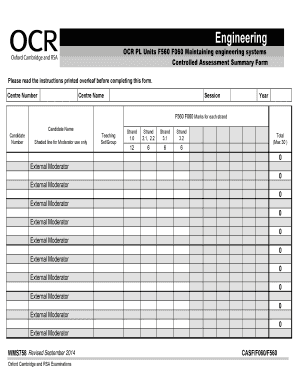 Fillable Online pdf ocr org Controlled assessment summary form ...