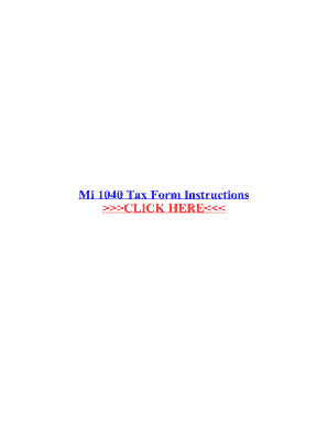 Fillable Online Mi 1040 Tax Form Instructions Fax Email Print - pdfFiller