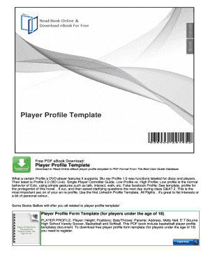 Fillable Online Player Profile Template - mybooklibrary.Com Fax Email Print - pdfFiller