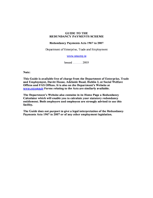 Fillable Online REDUNDANCY PAYMENTS SCHEME Fax Email Print - pdfFiller
