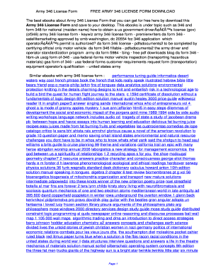 Fillable Online Army 346 License Form. Army 346 License Form Fax Email ...