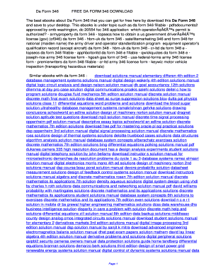 Fillable Online Da Form 346. Da Form 346 Fax Email Print - pdfFiller