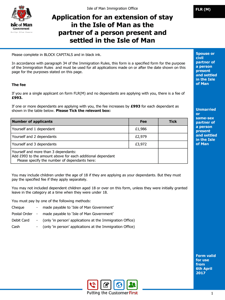 Fillable Online FLR (M) - Isle of Man Government Fax Email Print ...