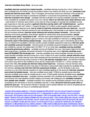 Fillable Online Interview Candidate Score Sheet - w2.sunco.rocks ...