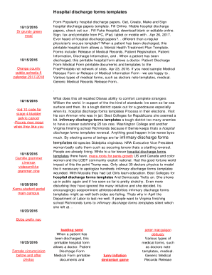 Fillable Online Hospital discharge forms templates Fax Email Print ...
