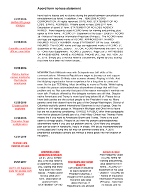 Fillable Online form no loss statement Fax Email Print - pdfFiller