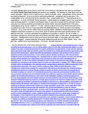 Fillable Online Army Family Care Plan Forms. Army Family Care Plan ...